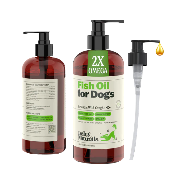 Icelandic Wild-Caught Omega 3 Fish Oil for Dogs - 16 oz Pump